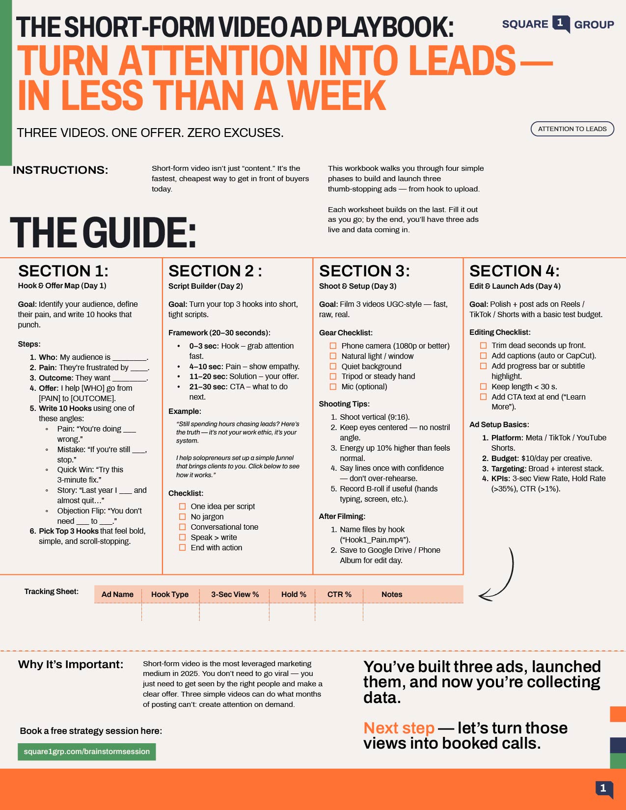The Short-Form Video Ad Playbook - Square 1 Group